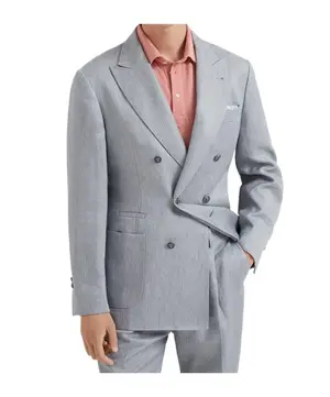 Brunello Cucinelli Double-breasted Blazer - Grey