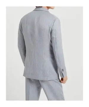 Brunello Cucinelli Double-breasted Blazer - Grey