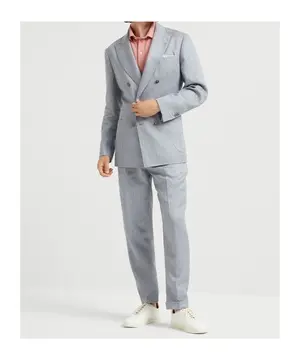Brunello Cucinelli Double-breasted Blazer - Grey