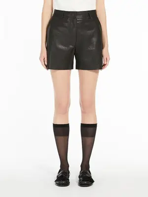 Max Mara Leather Shorts