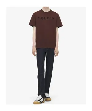 Alexander McQueen Flocked Logo T-shirt