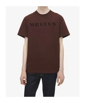 Alexander McQueen Flocked Logo T-shirt