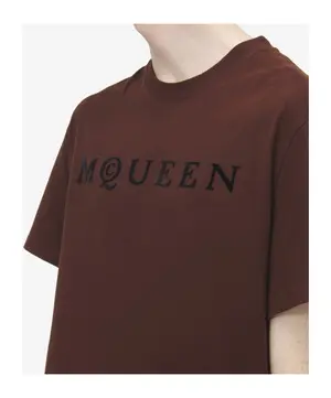 Alexander McQueen Flocked Logo T-shirt