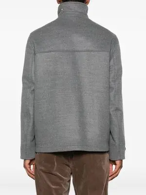 Brunello Cucinelli Flap-pocket Wool Jacket - Grey