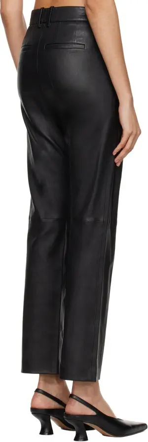 JOSEPH Leather Patchwork Trousers