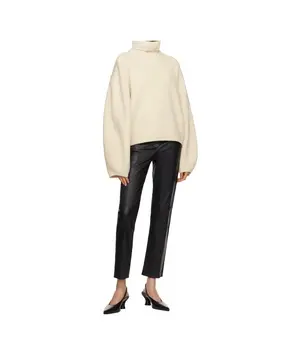 JOSEPH Leather Patchwork Trousers