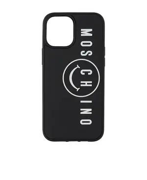 Moschino Logo Iphone 12 Pro Max Mobile Phone Case - Black