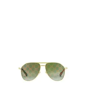 Gucci Aviator Frame Sunglasses - Green