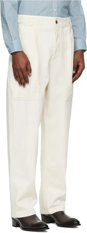Isabel Marant Étoile Ilyan' Belted Cotton Pants - Off-white