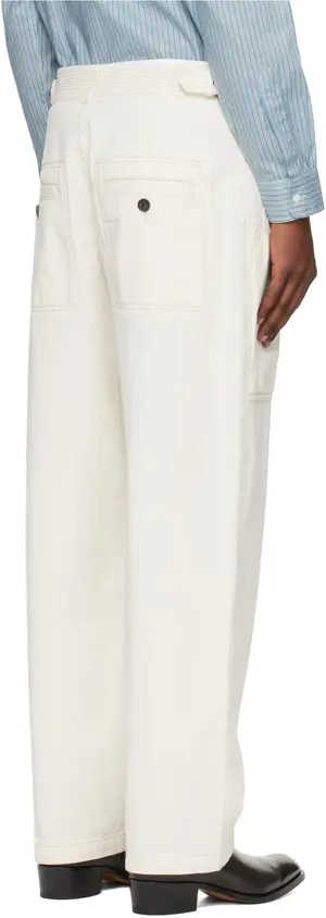 Isabel Marant Étoile Ilyan' Belted Cotton Pants - Off-white
