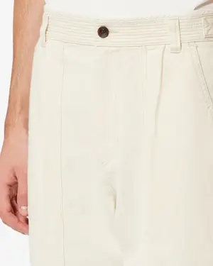 Isabel Marant Étoile Ilyan' Belted Cotton Pants - Off-white