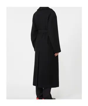 Sportmax Zebra Belted Long Coat - Black