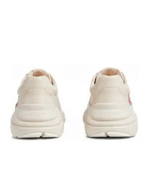 Gucci Rhyton Sneakers With Logo Detailing - Ivory White