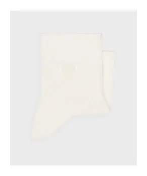 Celine Triomphe Ribbed Cotton Crew Socks