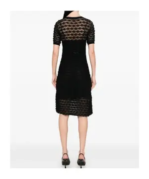 Alaïa Lace Midi Dress With Short Sleeves