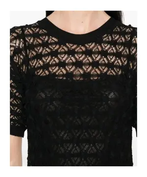 Alaïa Lace Midi Dress With Short Sleeves