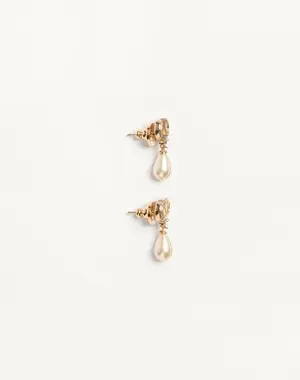 Valentino Garavani Ovalette Vlogo Signature Drop Earrings - Yellow