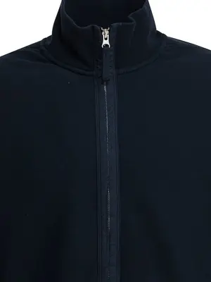 Stone Island Logo Patch Zip-up Sweatshirt