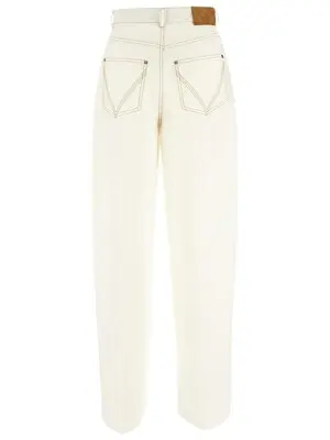 Bottega Veneta Straight Leg Trousers With Belt Loops And Multiple Pockets