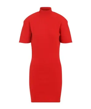 Jacquemus Jacquemus High Neck Knitted Mini Dress Red