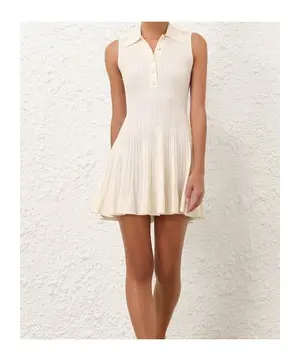 Zimmermann Ribbed Polo Mini Dress