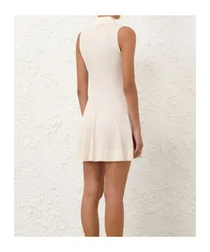 Zimmermann Ribbed Polo Mini Dress