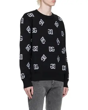 Dolce & Gabbana Dg Monogram Jacquard Crewneck Jumper