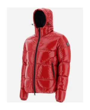 Herno Logo Patch Zip-up Padded Jacket - Red