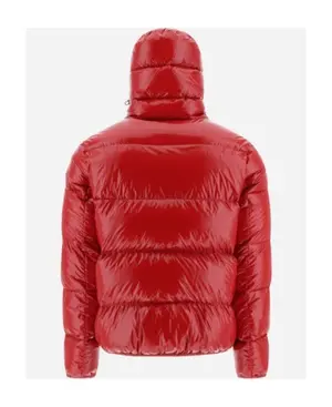 Herno Logo Patch Zip-up Padded Jacket - Red