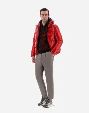 Herno Logo Patch Zip-up Padded Jacket - Red
