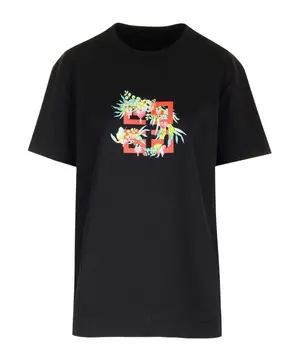 Givenchy 4g Flower Printed Crewneck T-shirt