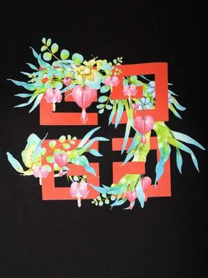 Givenchy 4g Flower Printed Crewneck T-shirt