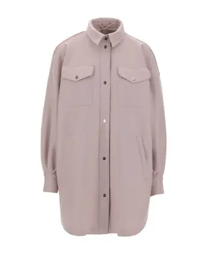 Herno Felted-finish Buttoned Long Shirt