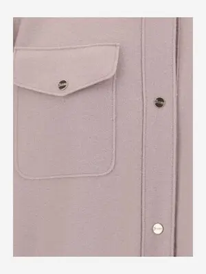 Herno Felted-finish Buttoned Long Shirt