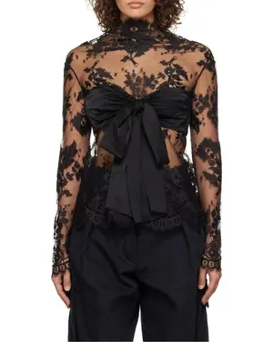 Zimmermann Lace Corset Bodice With Bow Detail