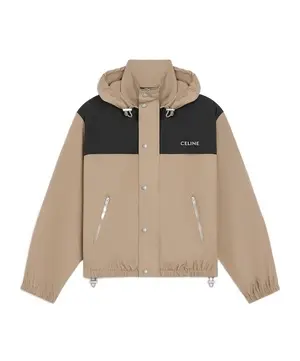 Celine Windbreaker With Hood And Zipped Pockets - No