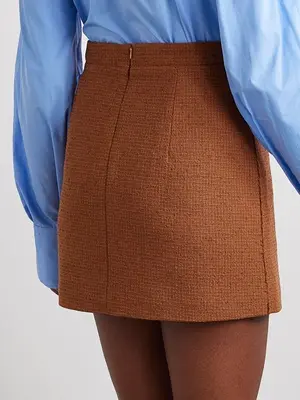 PATOU Mid-rise Mini Skirt - Brown