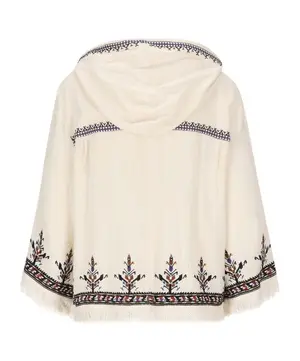 Isabel Marant Étoile Embroidered Fringed Hoodie