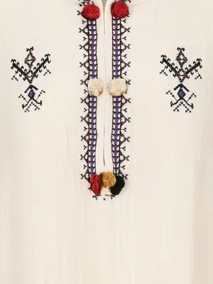 Isabel Marant Étoile Embroidered Fringed Hoodie