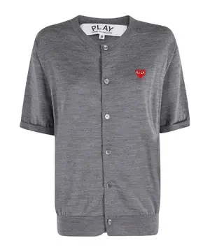 Play Comme Des Garcon Short Sleeve Cardigans For Men