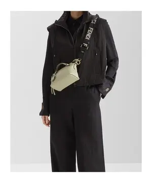 Fendi Hooded Drawstring Gilet - Black