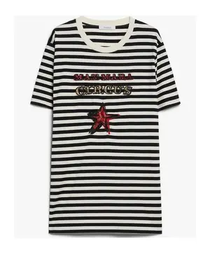 Max Mara Striped Crewneck T-shirt - Vanilla