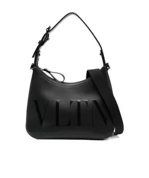 Valentino Garavani Vltn Printed Shoulder Bag - Black