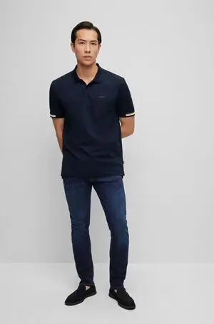 Hugo Boss Rubberized Logo Regular-fit Polo Shirt
