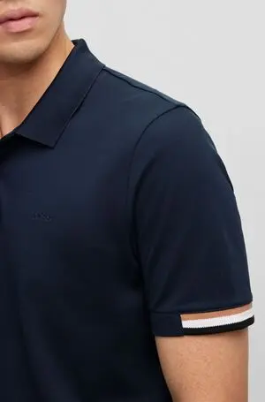 Hugo Boss Rubberized Logo Regular-fit Polo Shirt