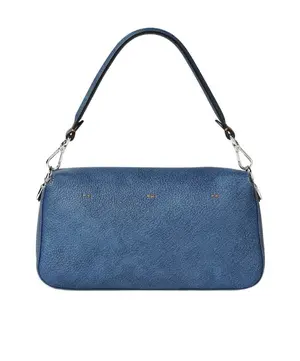 Fendi Baguette Ff Plaque Shoulder Bag - Blue