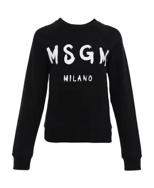 MSGM Logo Print Sweatshirt - Black
