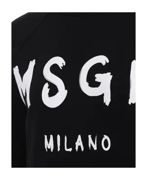 MSGM Logo Print Sweatshirt - Black