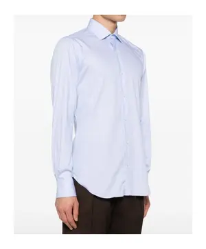 BARBA NAPOLI Long-sleeved Shirt - Light Blue