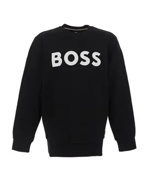 Hugo Boss Crewneck Sweatshirt With Logo Print - Black